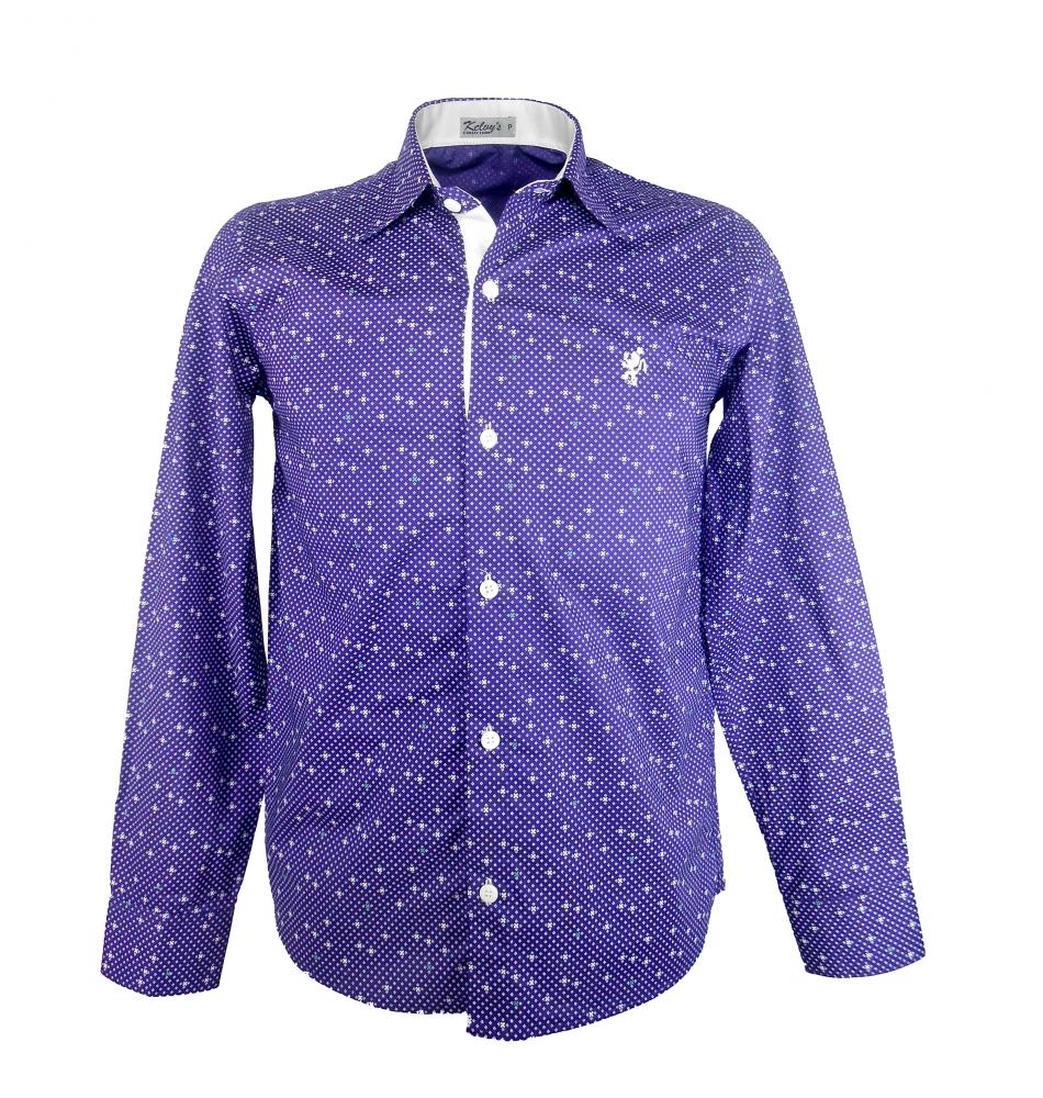 Camisa Estampada Roxo Estrelado