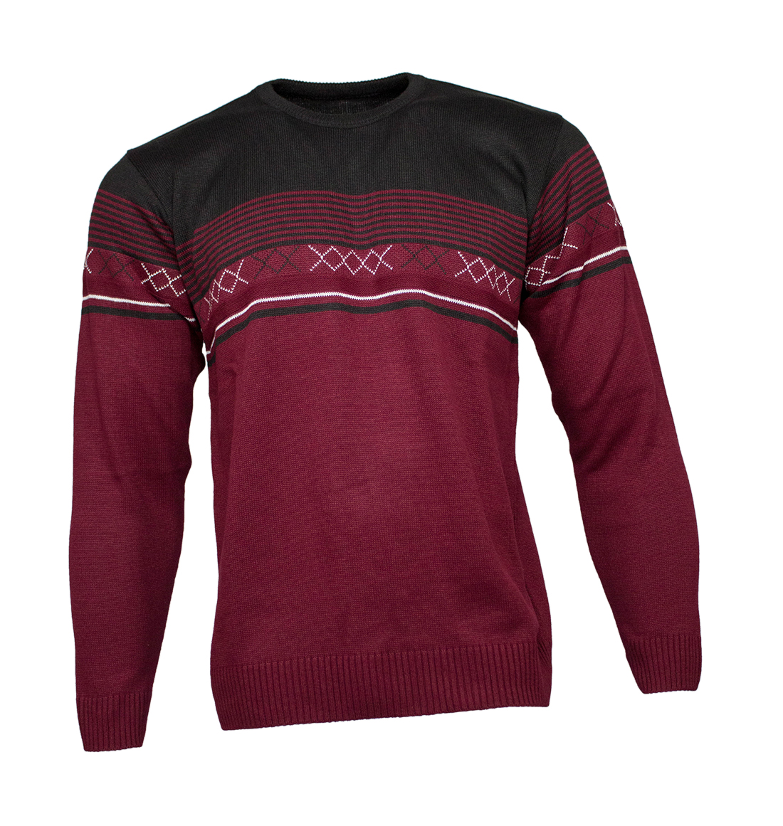 Suéter Masculino Jacquard Vinho
